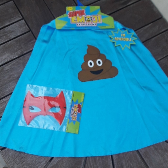 Almar | Costumes | Emoji Poop Superhero Reversible Cape Mask | Poshmark